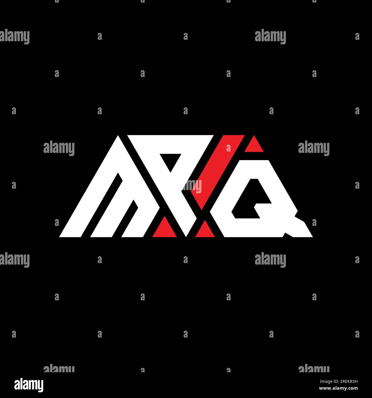 MPQ triangle letter logo design with triangle shape. MPQ triangle logo ...