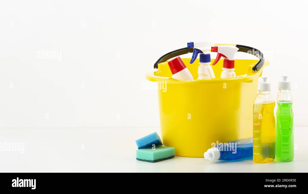 Cleaning bucket with copy space. Resolution and high quality beautiful ...