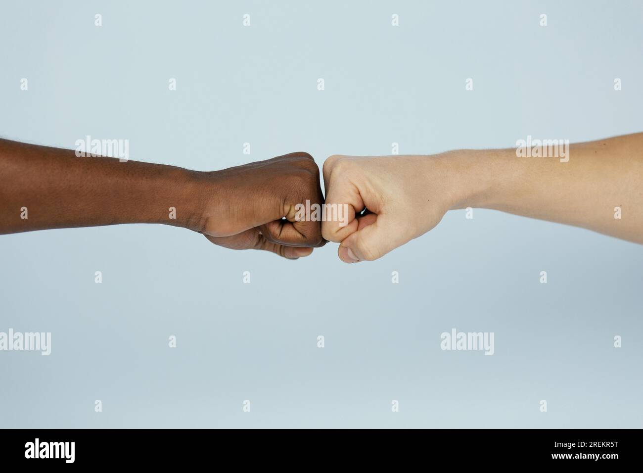 Close up fist bump with copy space. Resolution and high quality ...