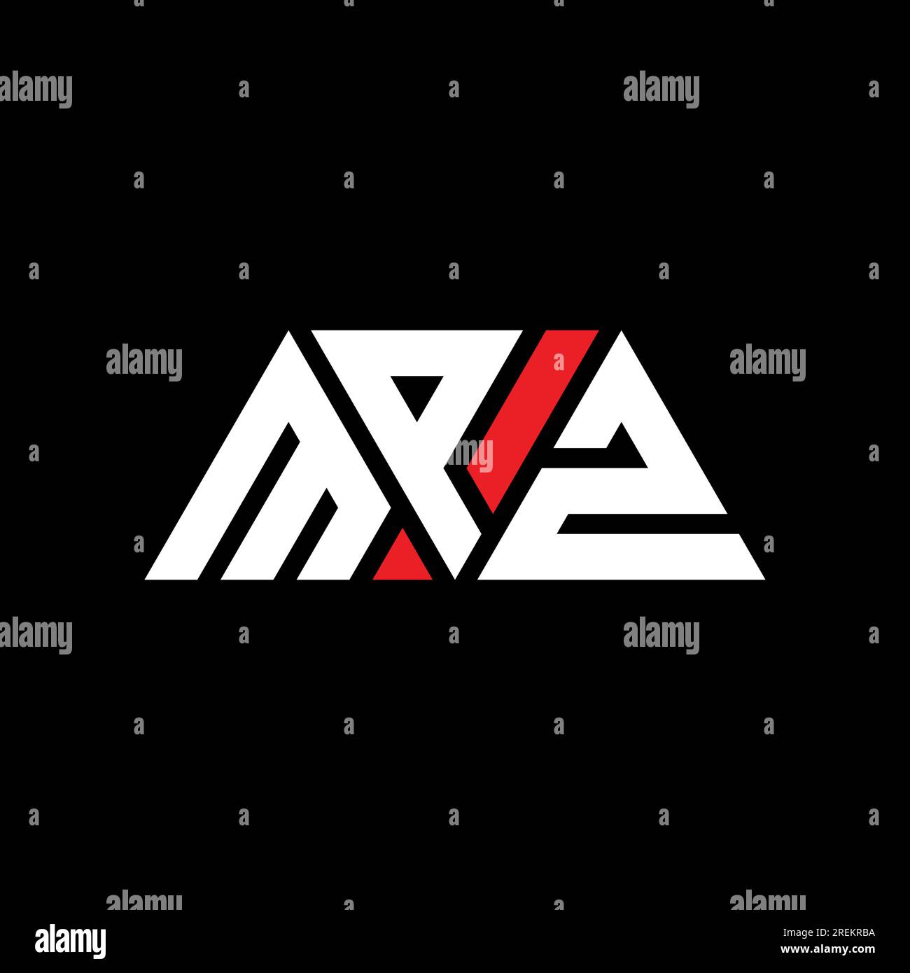 MPZ triangle letter logo design with triangle shape. MPZ triangle logo ...