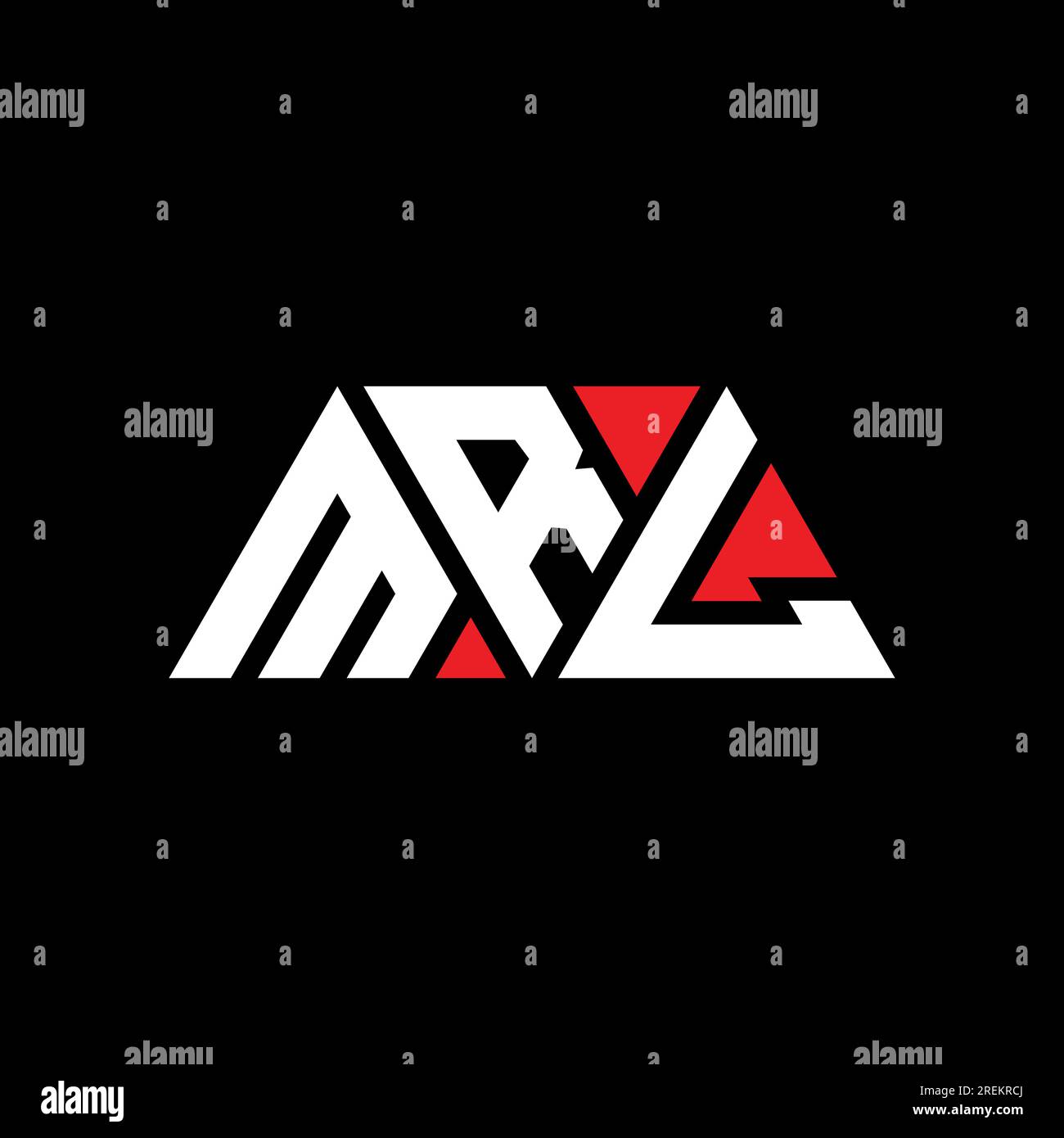 MRL triangle letter logo design with triangle shape. MRL triangle logo ...