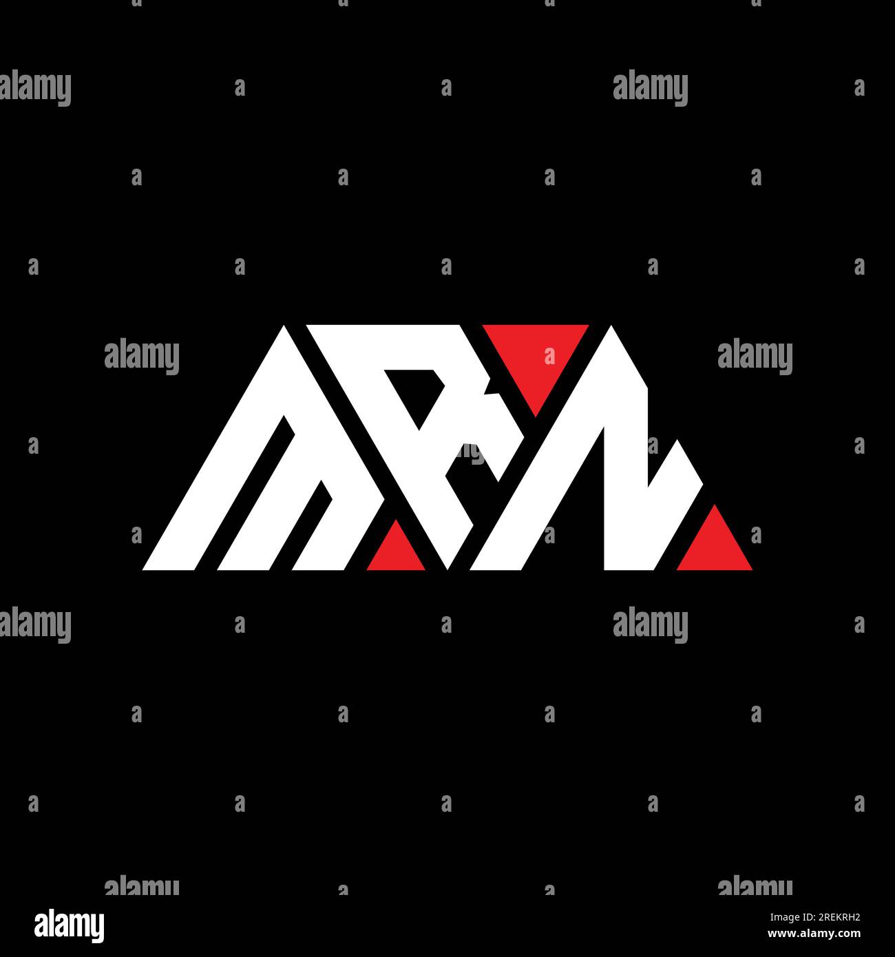MRN triangle letter logo design with triangle shape. MRN triangle logo ...