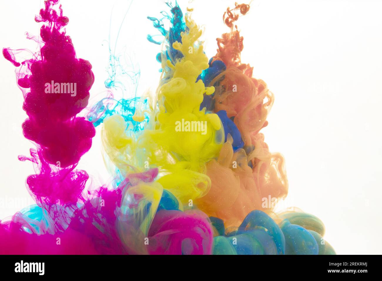 Drops colorful paint. Resolution and high quality beautiful photo Stock ...