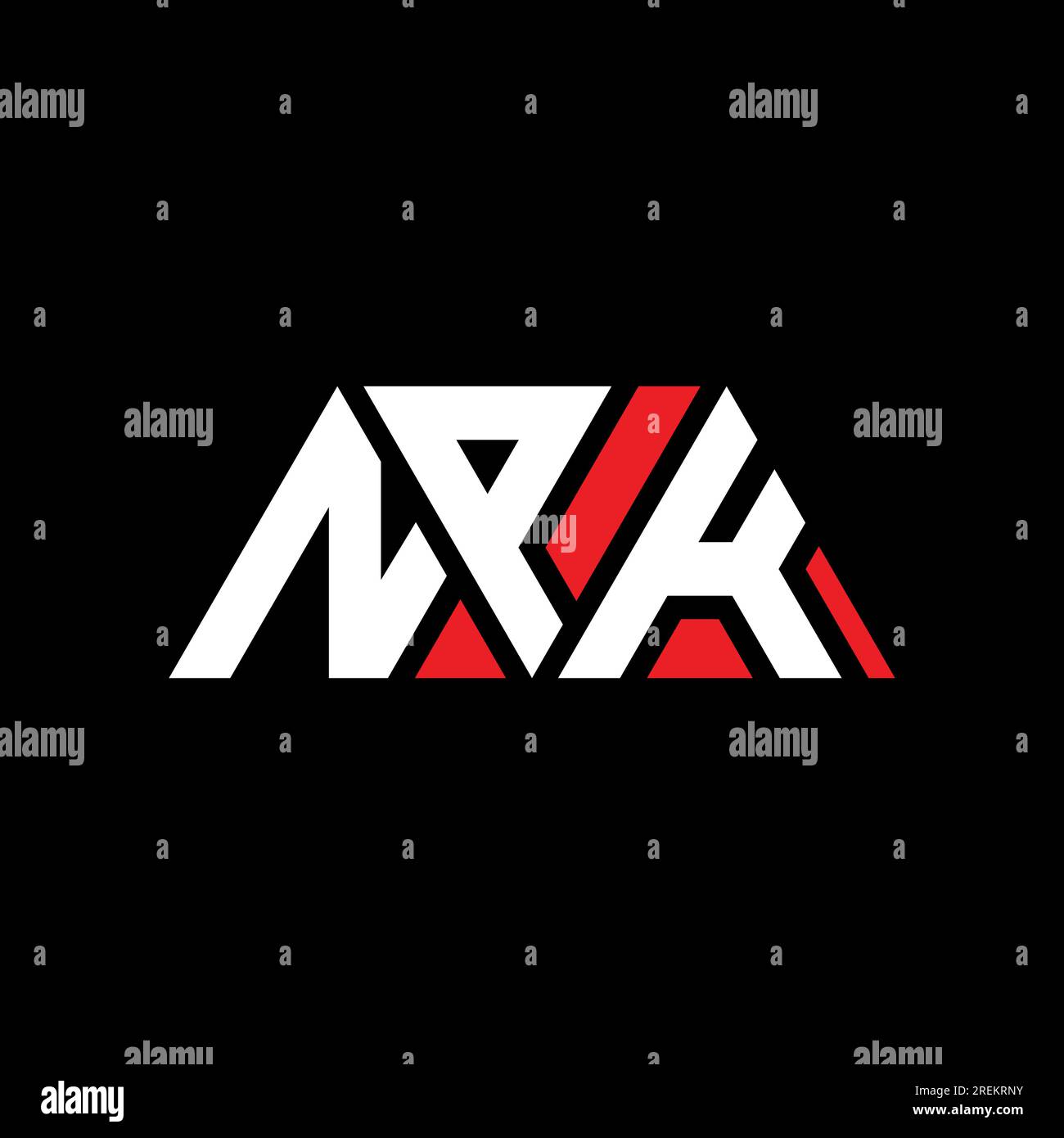 NPK triangle letter logo design with triangle shape. NPK triangle logo ...
