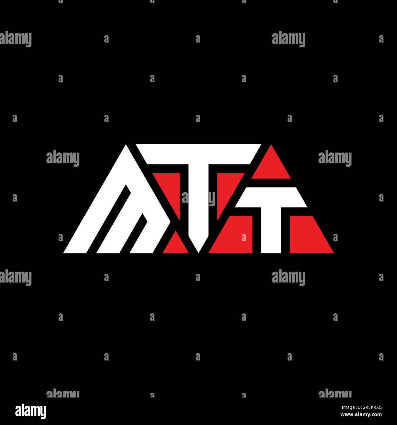 MTT triangle letter logo design with triangle shape. MTT triangle logo ...
