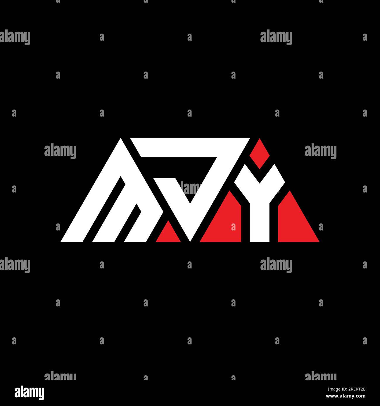 MJY triangle letter logo design with triangle shape. MJY triangle logo ...