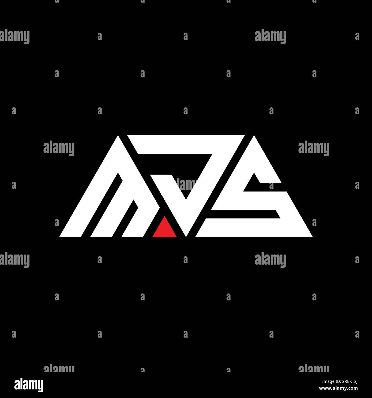 MJS triangle letter logo design with triangle shape. MJS triangle logo ...