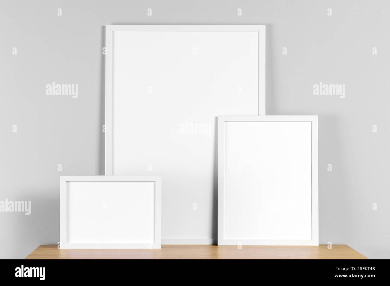 Frames mock up table. Resolution and high quality beautiful photo Stock ...
