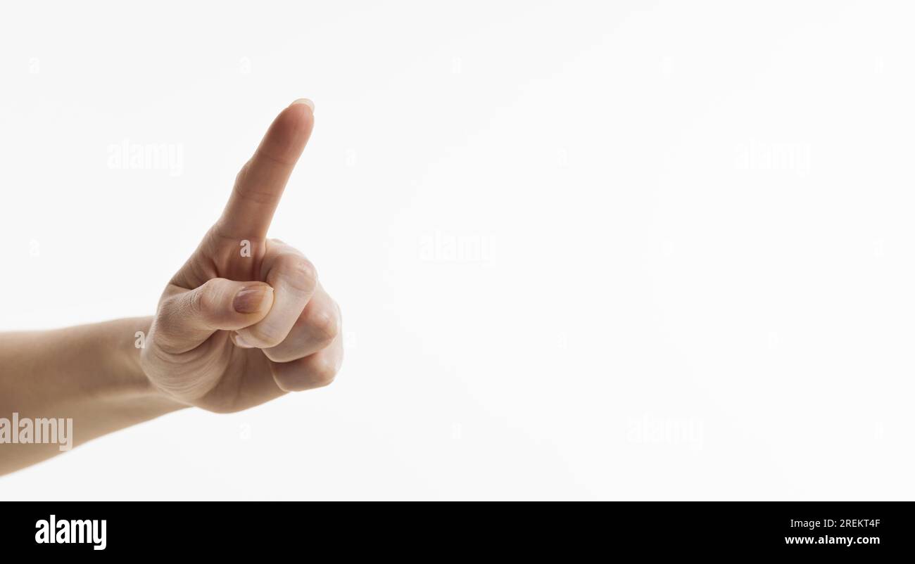 Front view hand pointing finger. Resolution and high quality beautiful ...