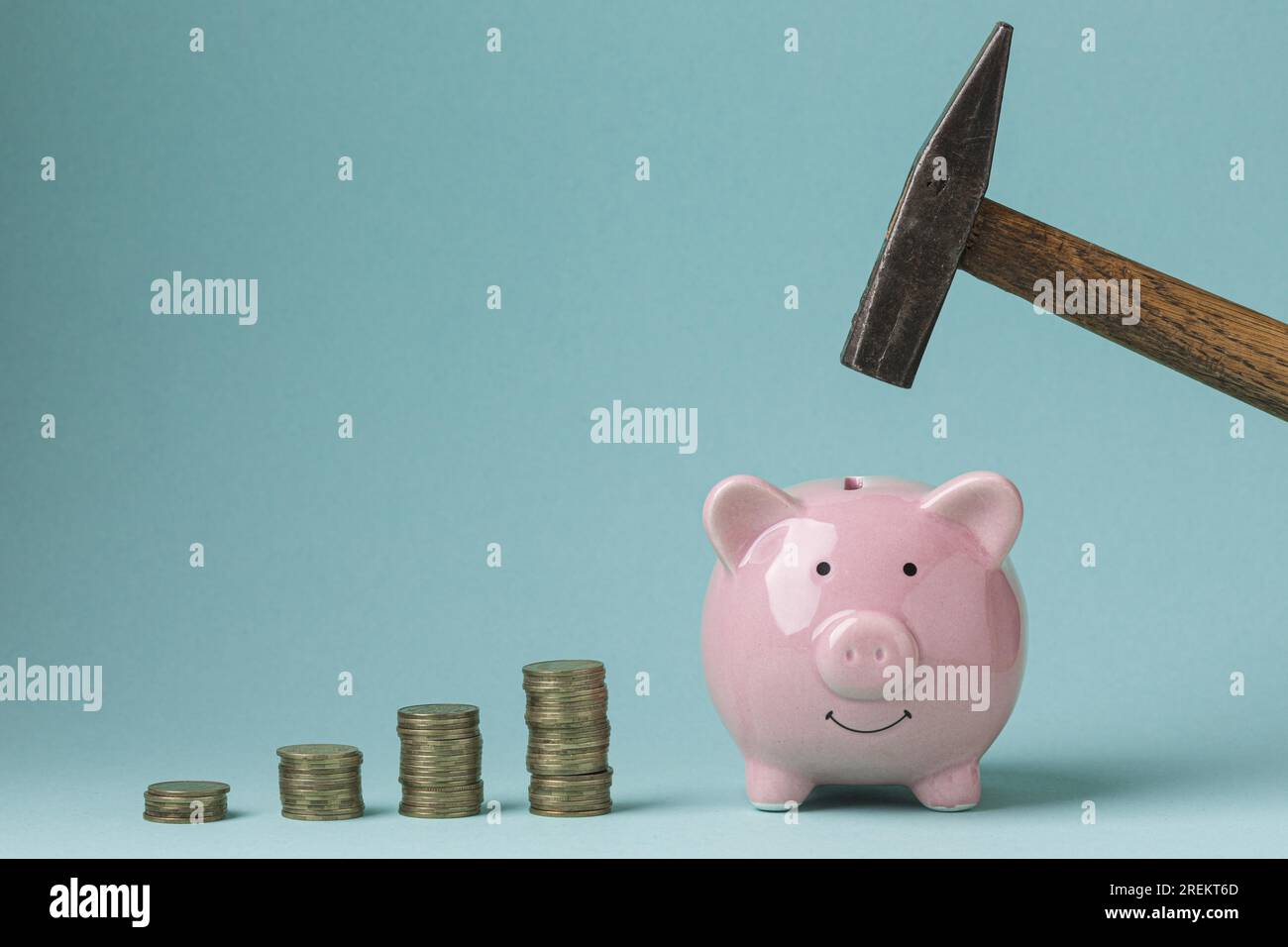 Front view finance elements with pink piggy bank 2. Resolution and high ...