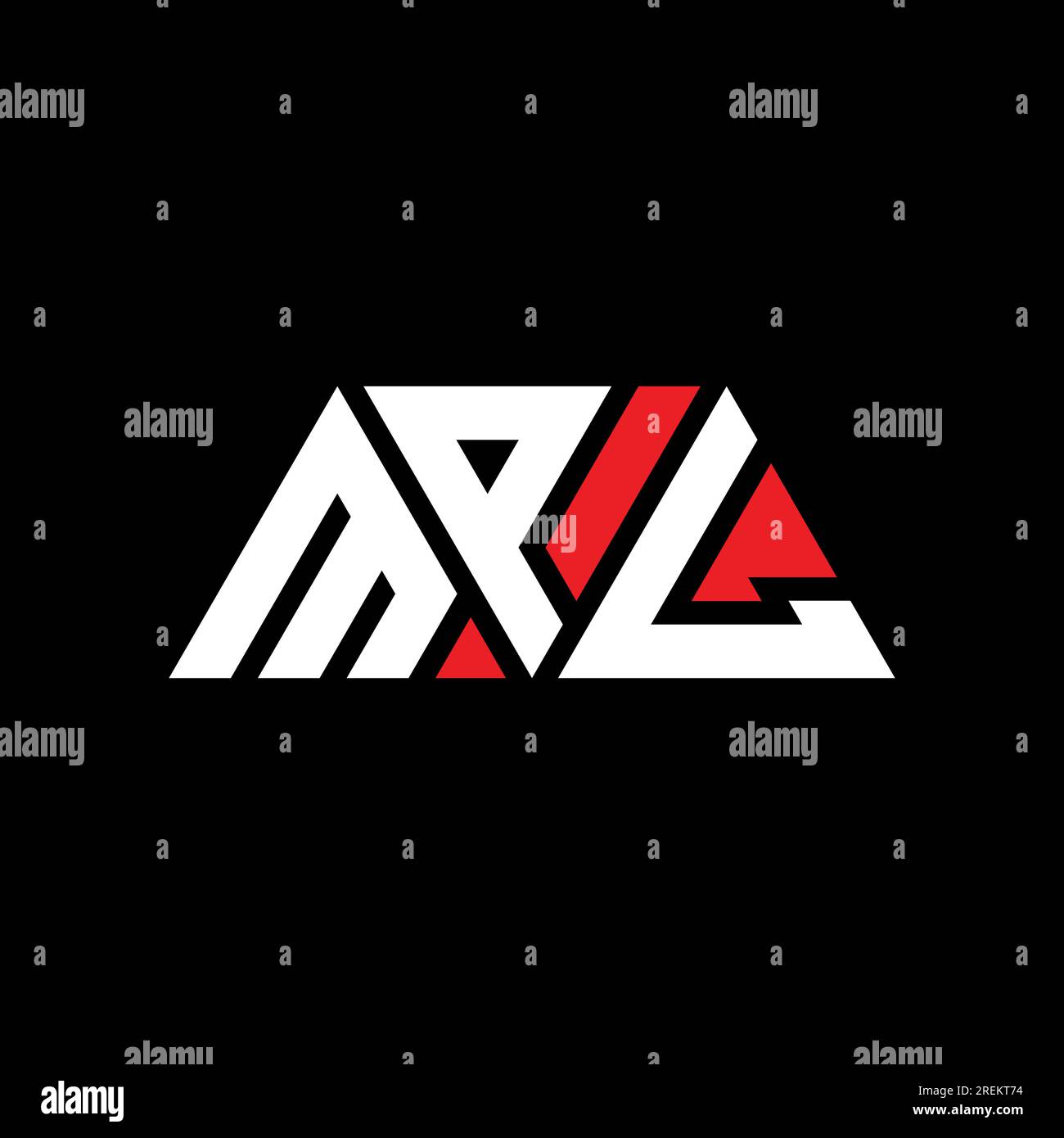 MPL triangle letter logo design with triangle shape. MPL triangle logo ...