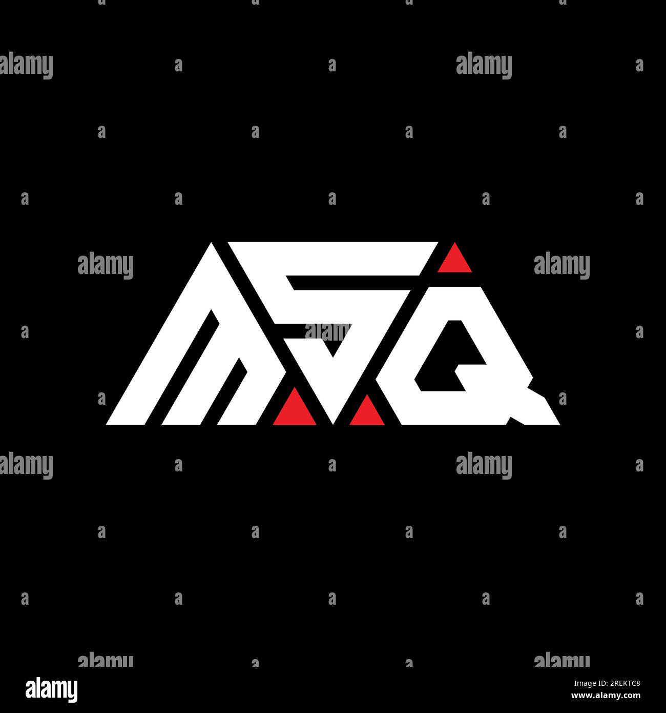 MSQ triangle letter logo design with triangle shape. MSQ triangle logo ...