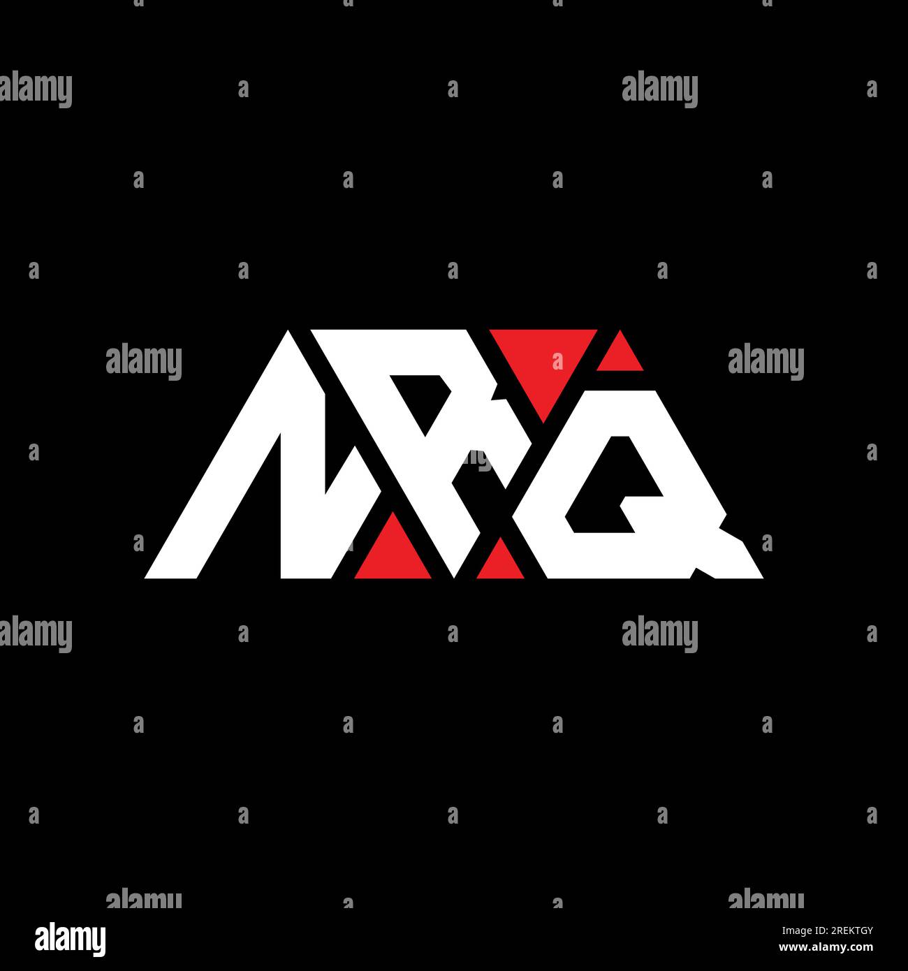 NRQ triangle letter logo design with triangle shape. NRQ triangle logo ...
