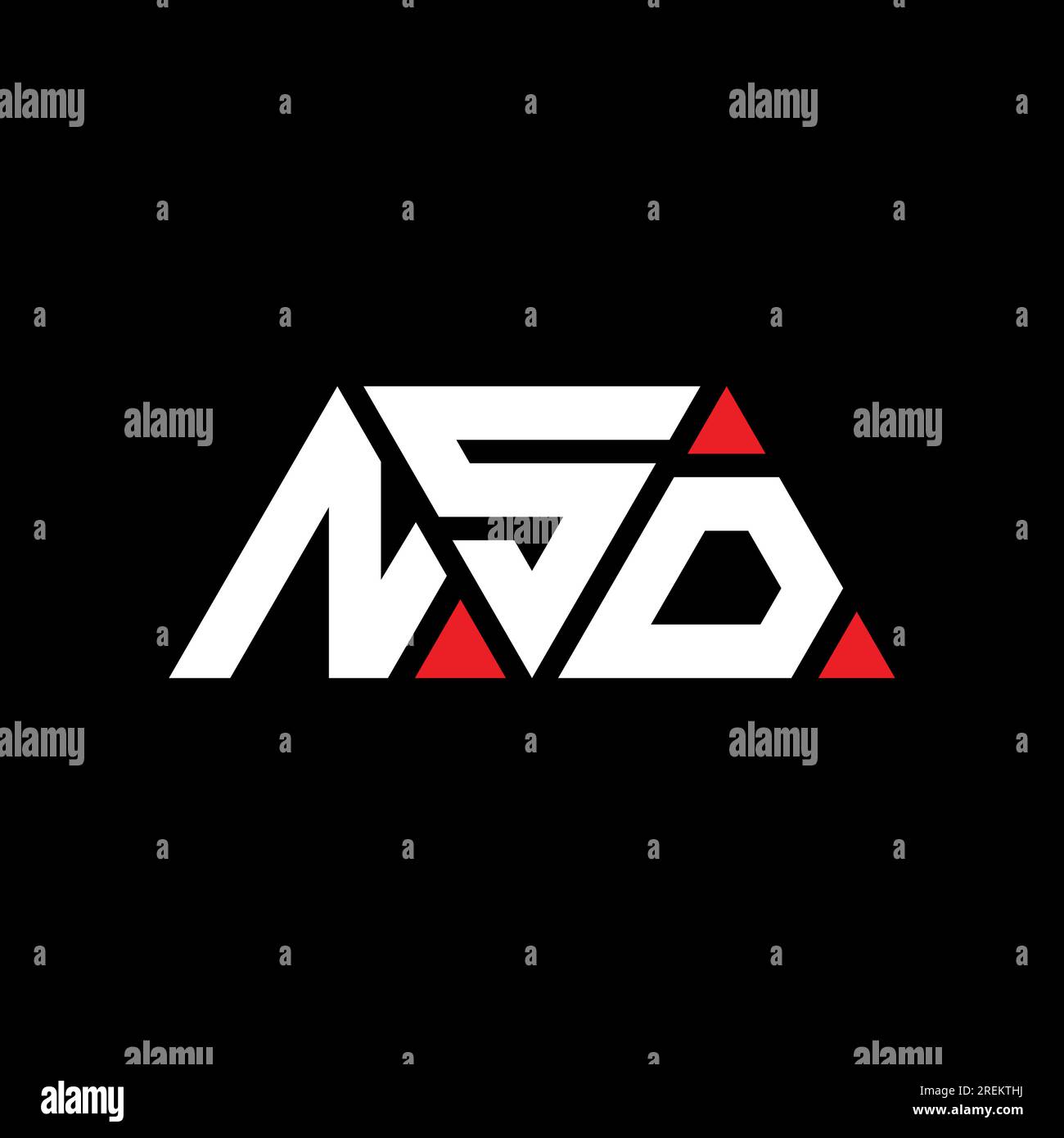 NSD triangle letter logo design with triangle shape. NSD triangle logo ...