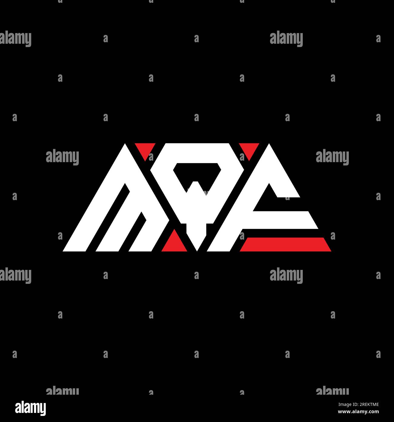 MQF triangle letter logo design with triangle shape. MQF triangle logo ...