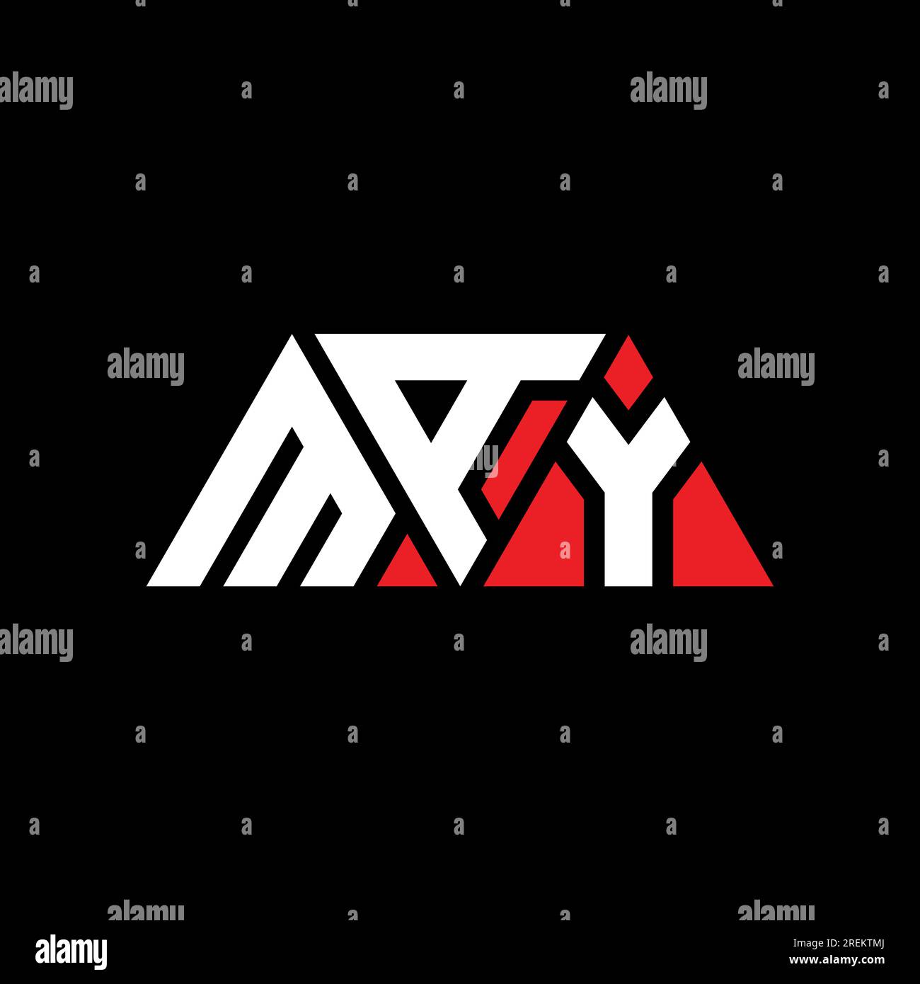 MAY triangle letter logo design with triangle shape. MAY triangle logo ...