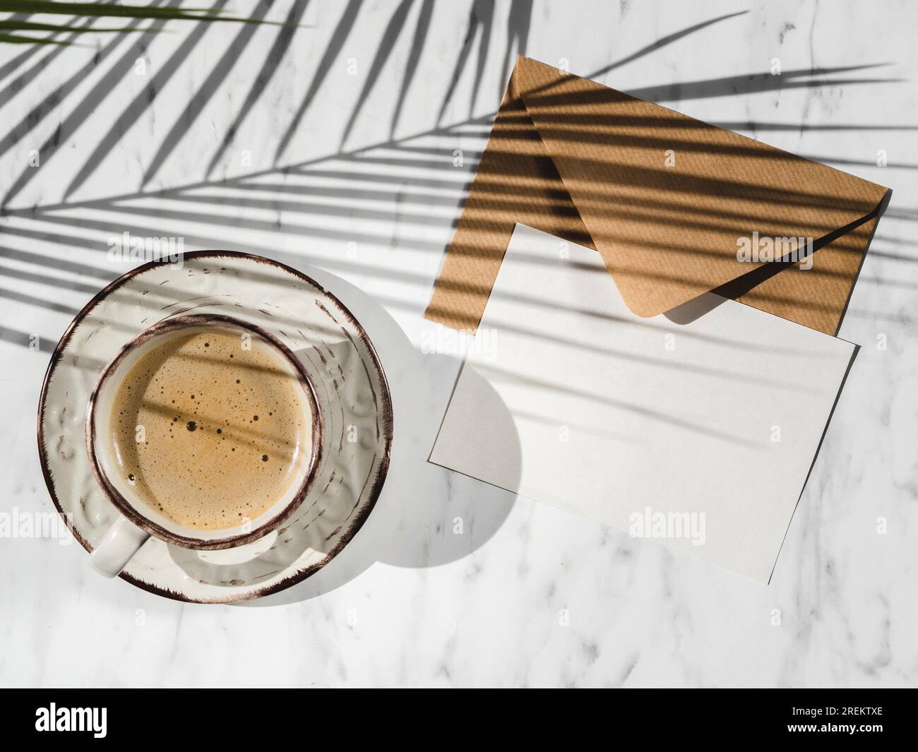 Cup coffee envelope top view. Resolution and high quality beautiful ...