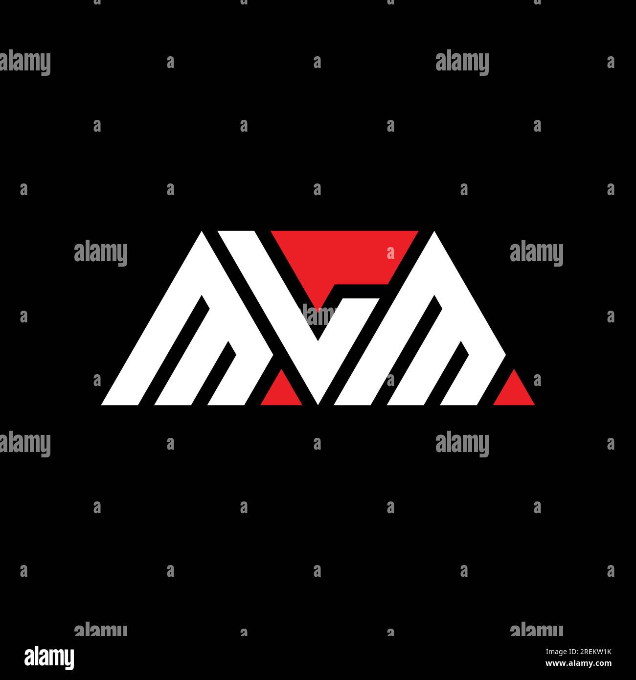 MLM triangle letter logo design with triangle shape. MLM triangle logo ...