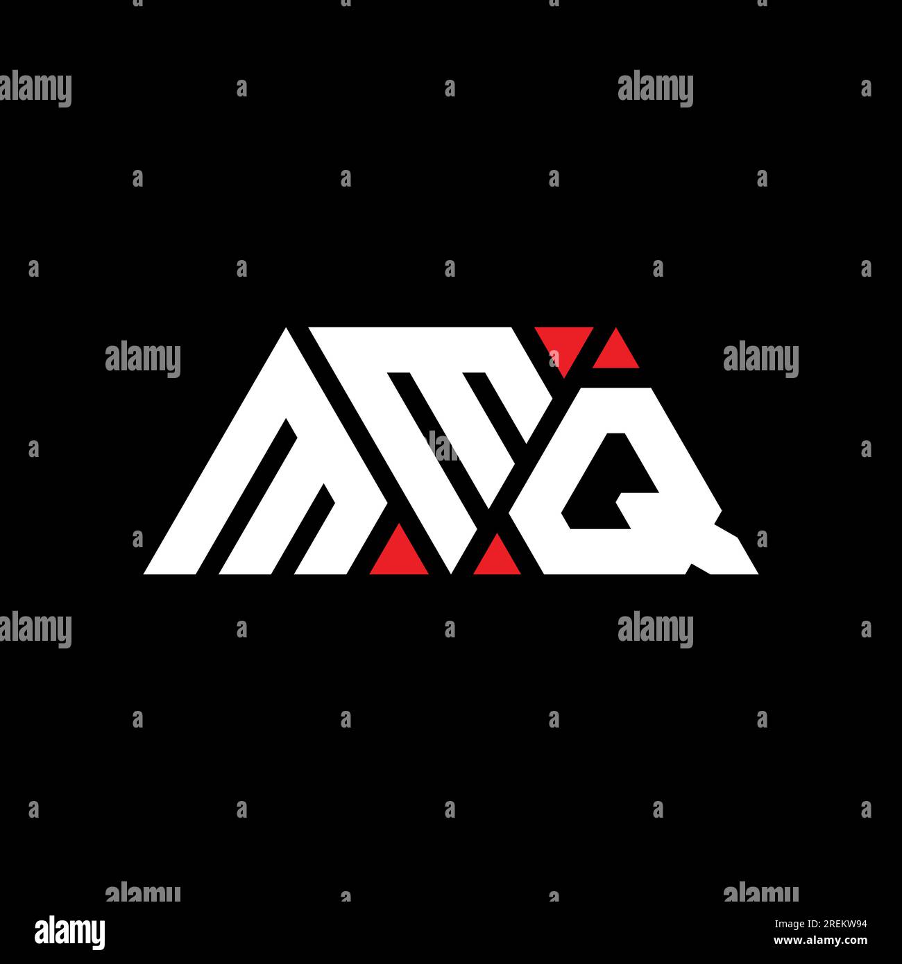 MMQ triangle letter logo design with triangle shape. MMQ triangle logo ...