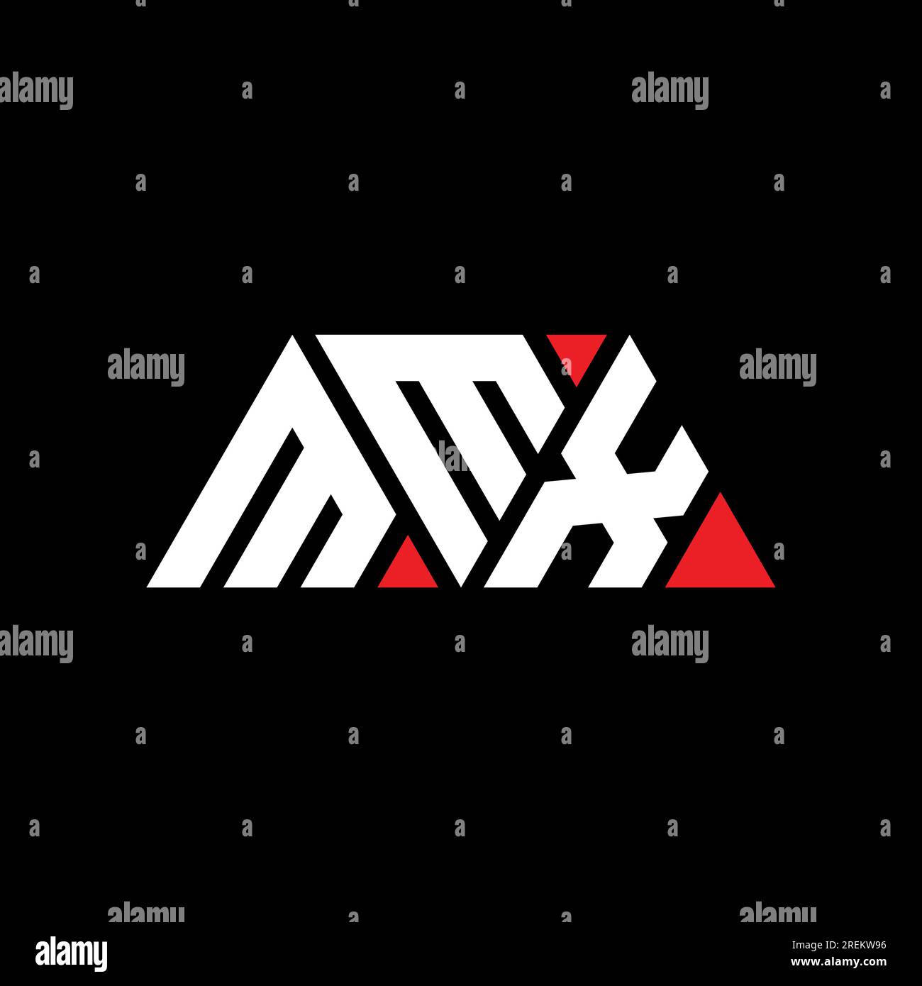 MMX triangle letter logo design with triangle shape. MMX triangle logo ...