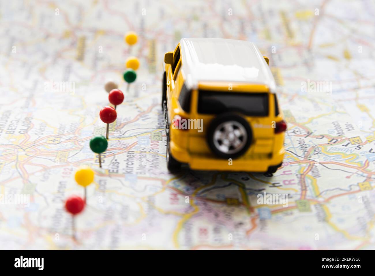 Car germany map with pinpoint line. Beautiful photo Stock Photo - Alamy