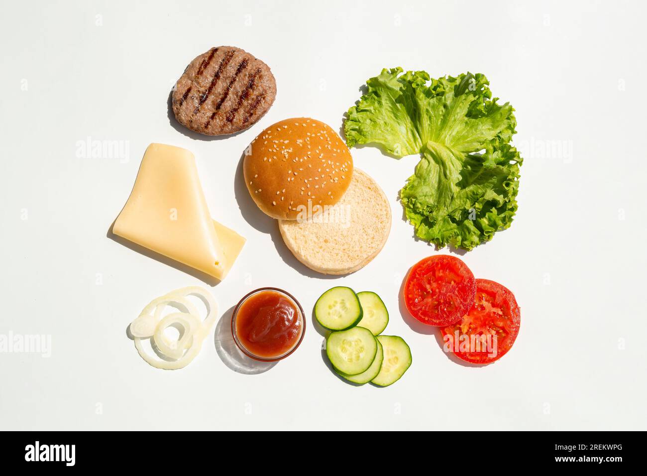 Hamburger ingredients hi-res stock photography and images - Alamy
