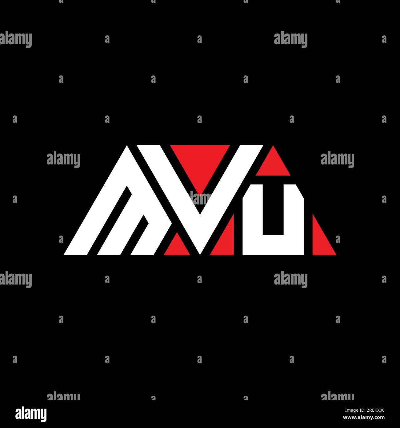 MVU triangle letter logo design with triangle shape. MVU triangle logo ...