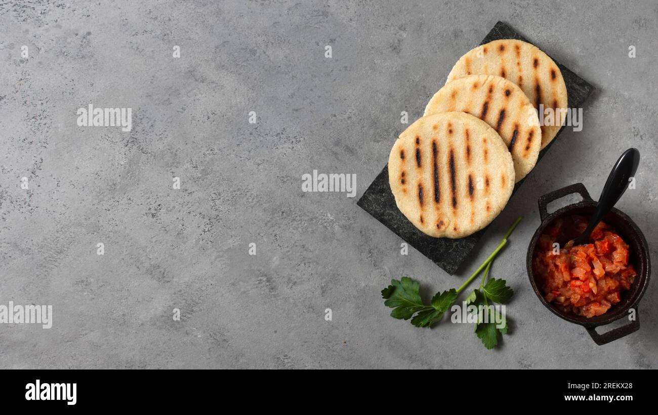 Top view arepas with copy space. Beautiful photo Stock Photo - Alamy