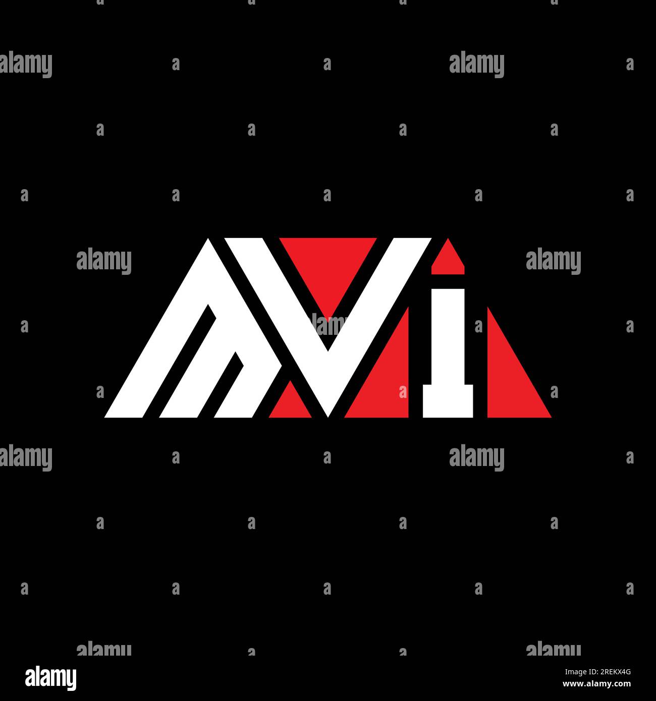 MVI triangle letter logo design with triangle shape. MVI triangle logo ...