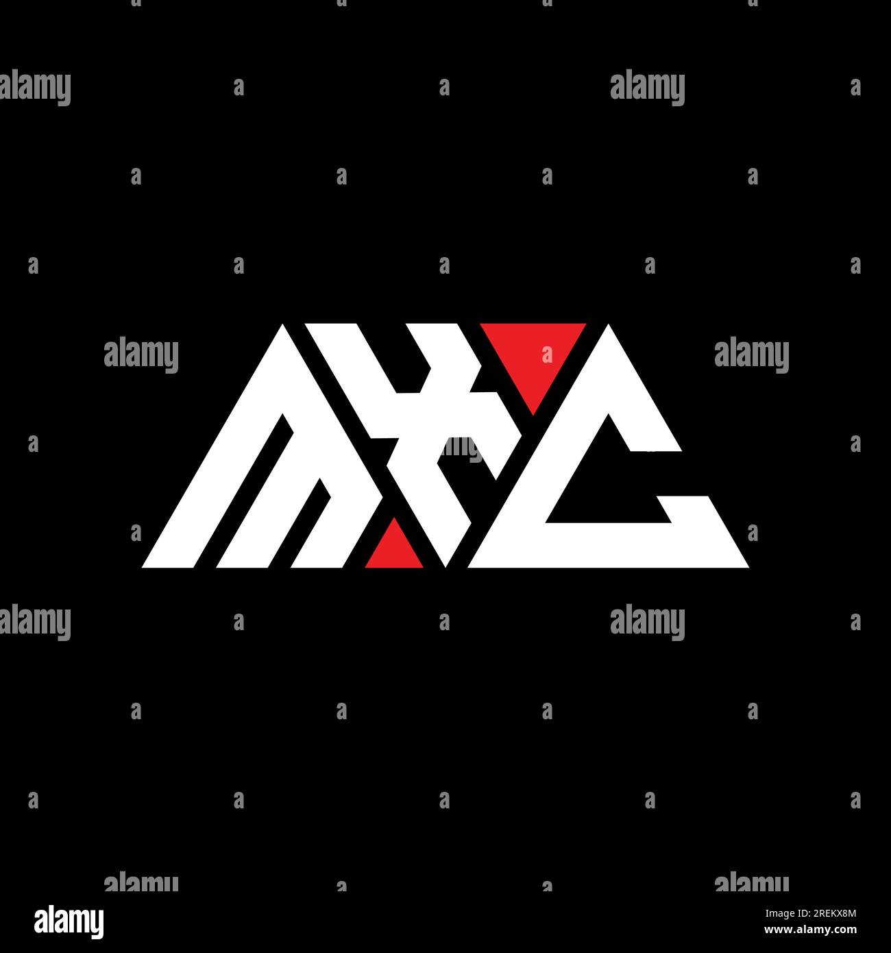 MXC triangle letter logo design with triangle shape. MXC triangle logo ...