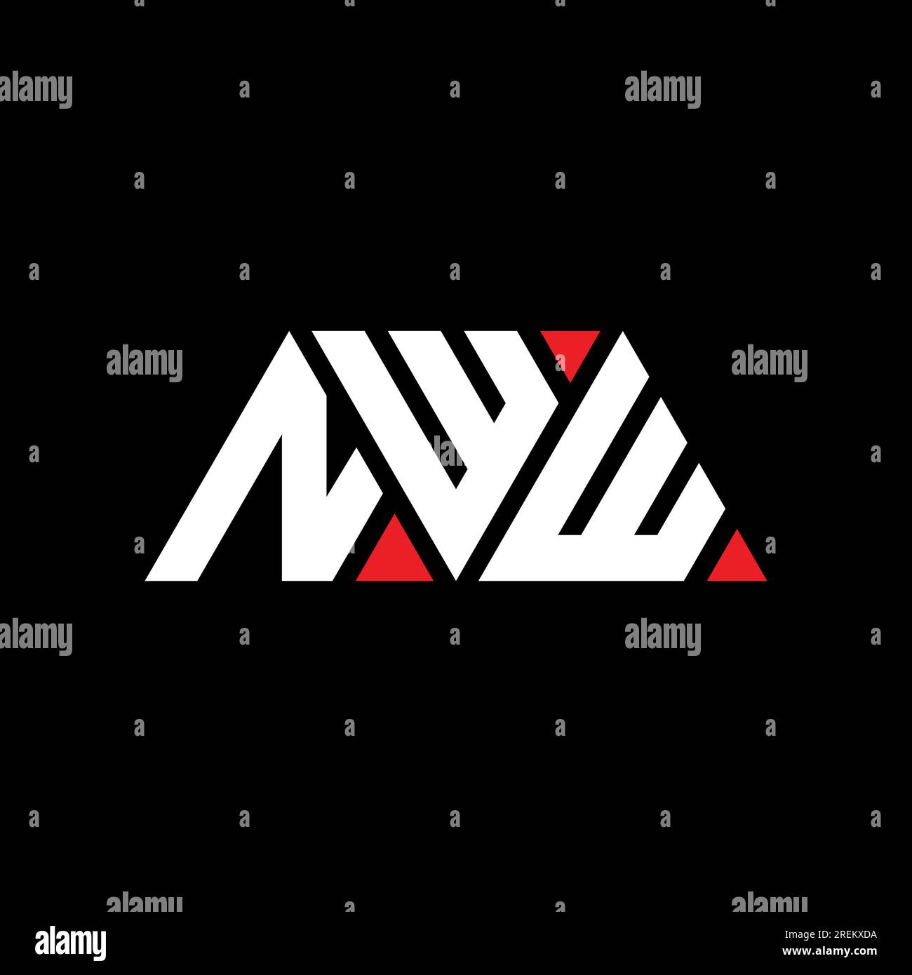 NWW triangle letter logo design with triangle shape. NWW triangle logo ...
