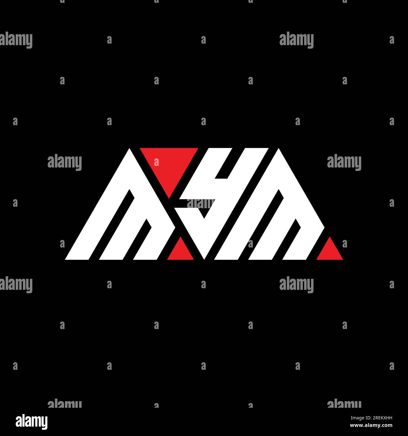 MYM triangle letter logo design with triangle shape. MYM triangle logo ...