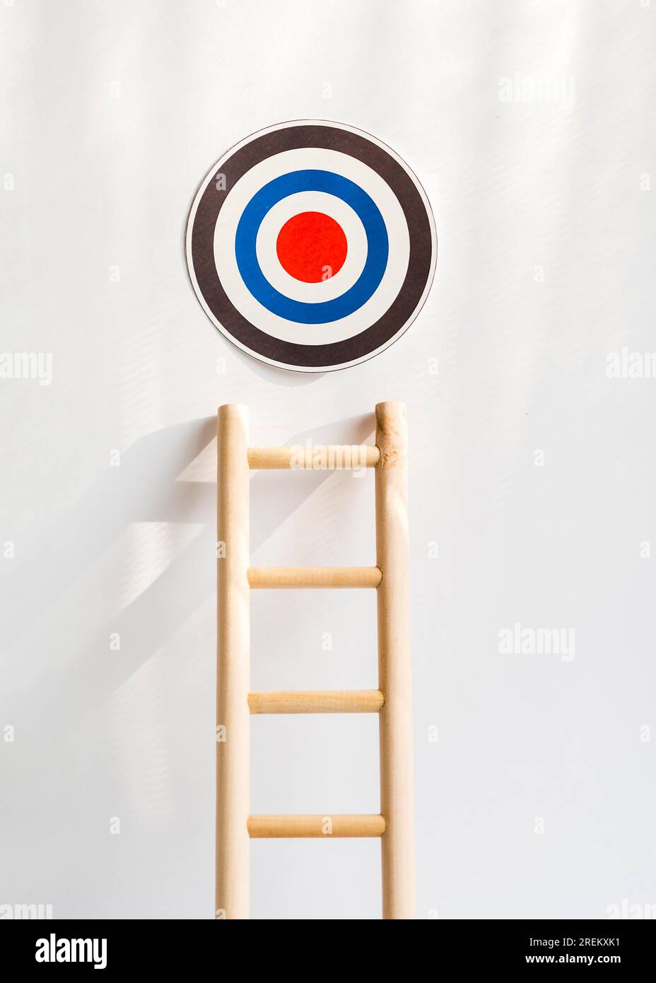 Front view target with wooden ladder. High resolution photo Stock Photo ...