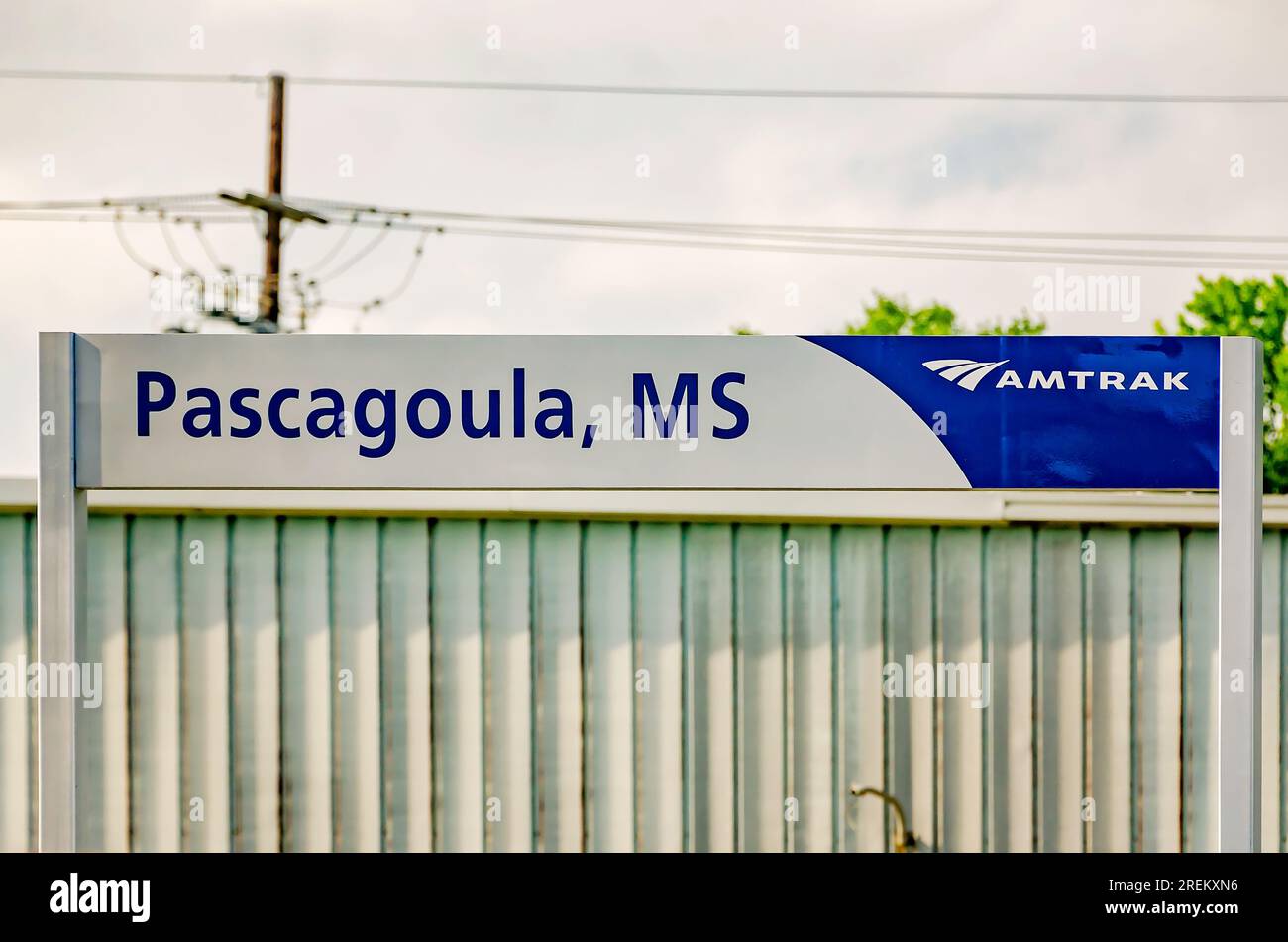 New Amtrak signage is displayed at the Pascagoula train depot, May 11 ...