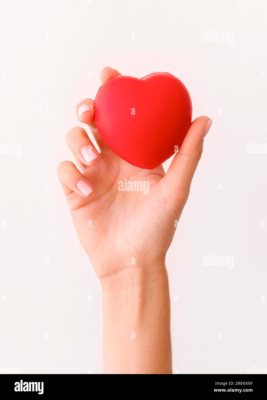 Front view hand holding heart shape. High resolution photo Stock Photo ...