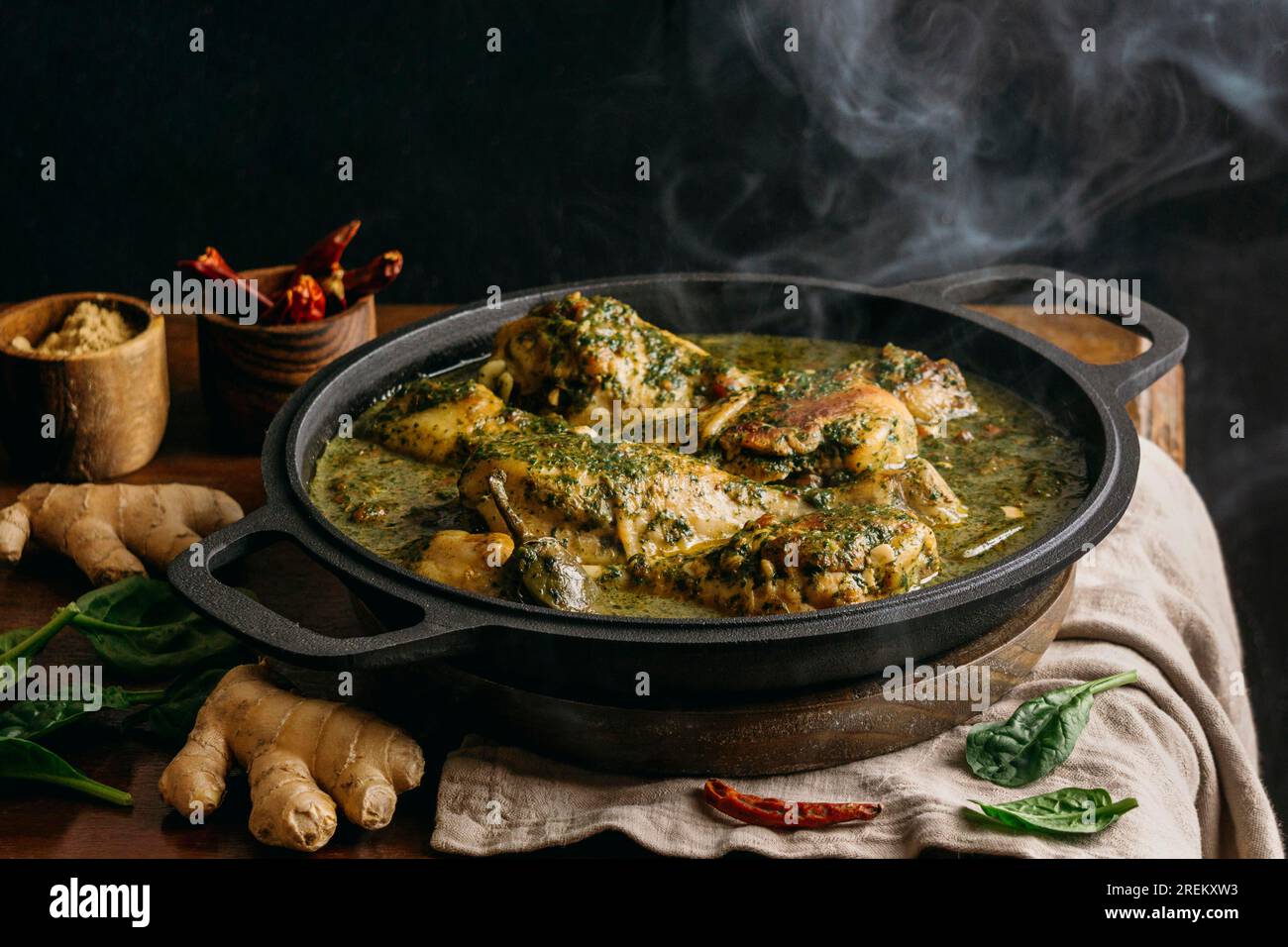 High angle chicken meal. High resolution photo Stock Photo - Alamy