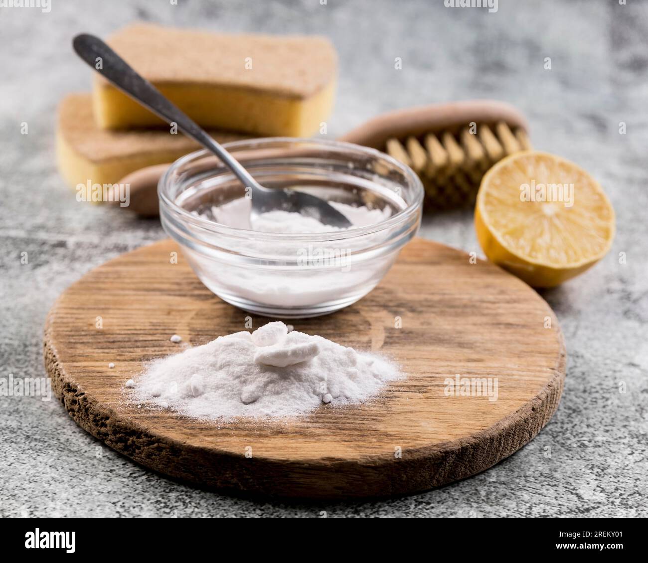 Organic house cleaners with baking soda powder. High resolution photo ...