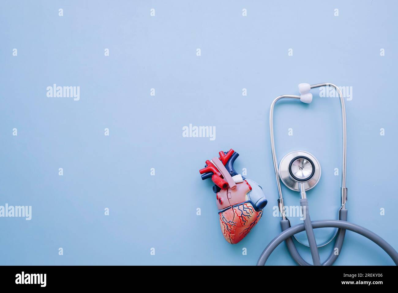 Modern composition with realistic heart stethoscope. High resolution ...