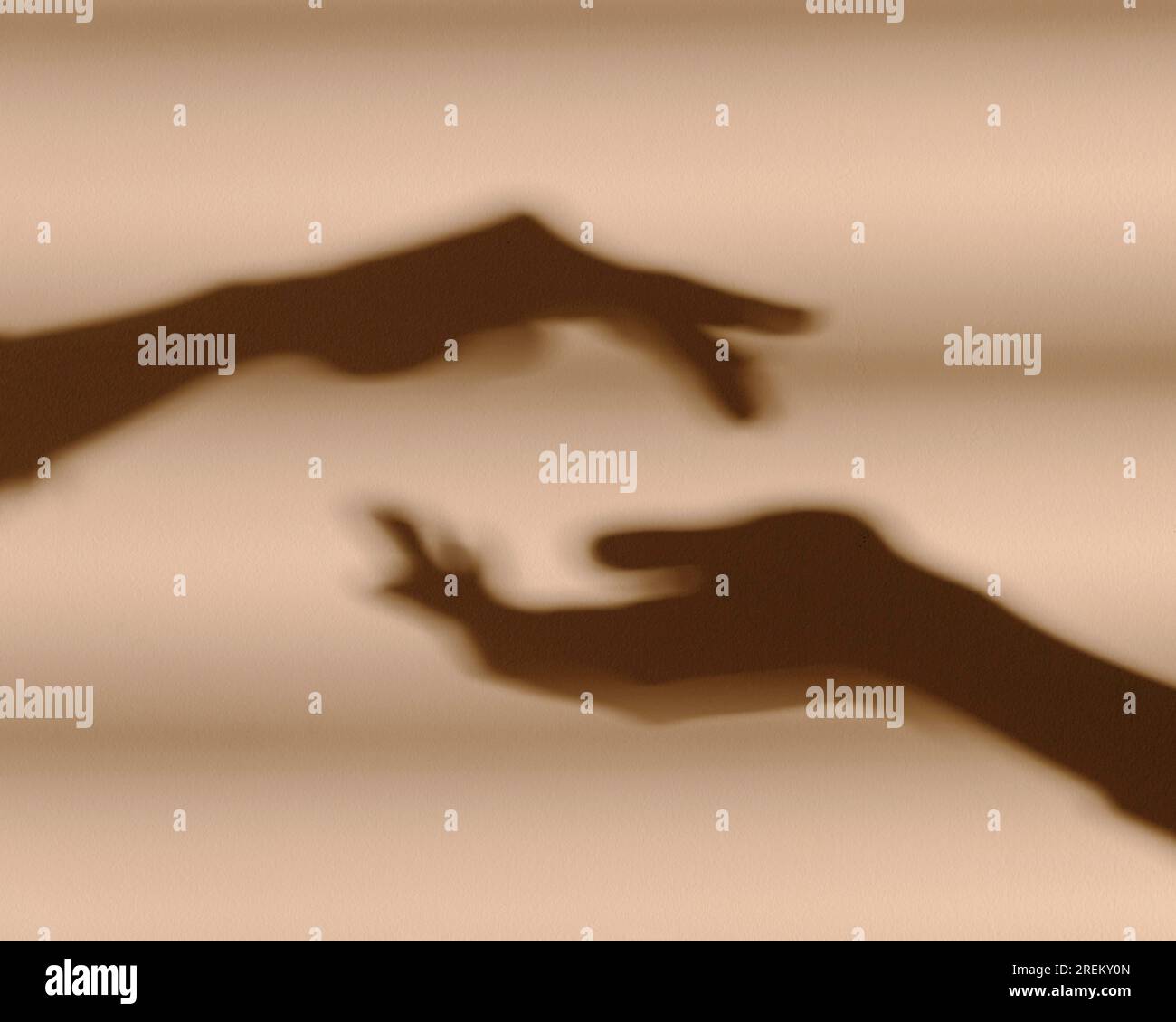 Shadows hands white wall. High resolution photo Stock Photo - Alamy