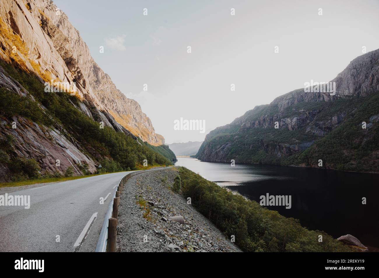 Modern road surrounded by mountains. High resolution photo Stock Photo ...