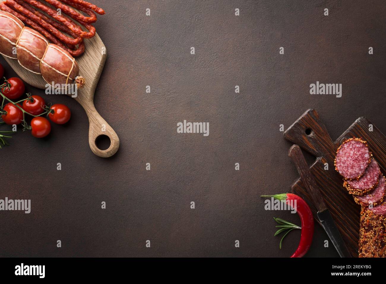 Top view selection pork meat table. High resolution photo Stock Photo ...