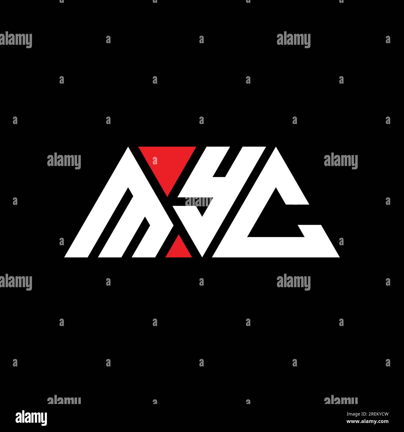 MYC triangle letter logo design with triangle shape. MYC triangle logo ...
