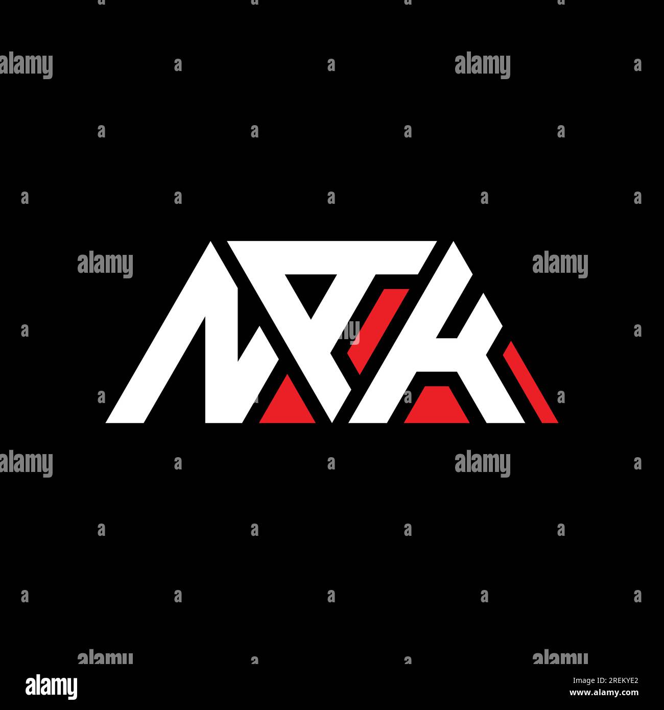 NAK triangle letter logo design with triangle shape. NAK triangle logo ...