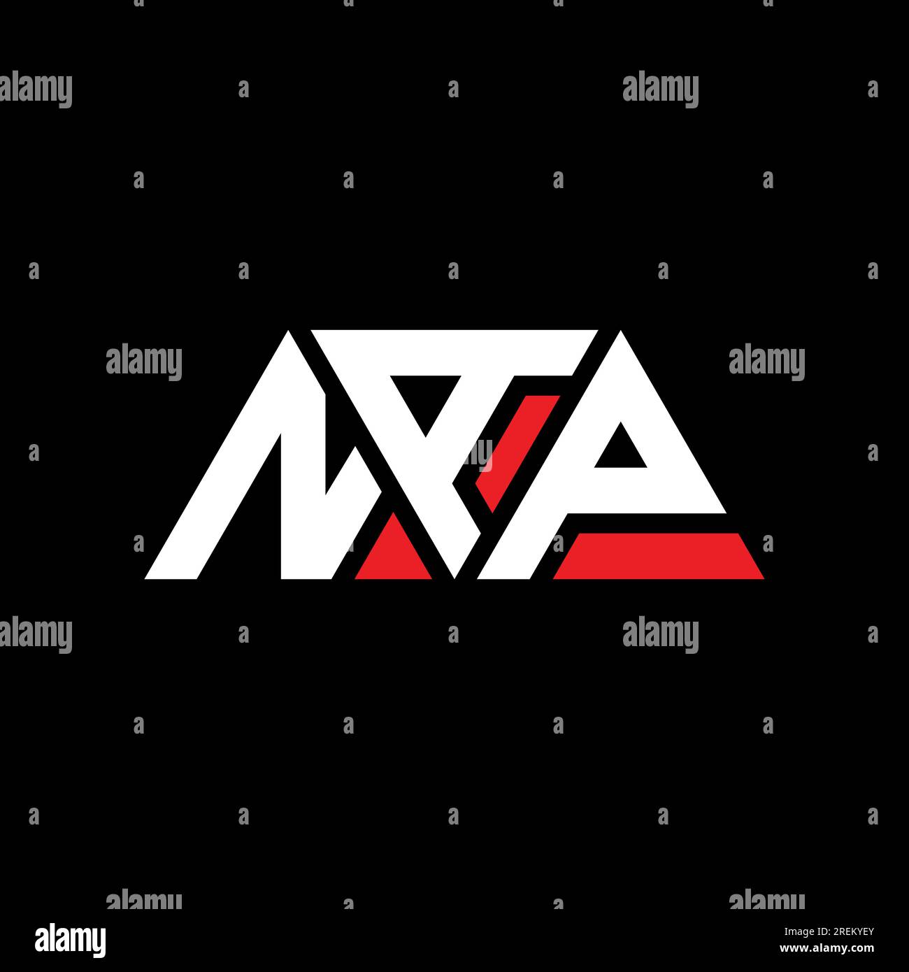 NAP triangle letter logo design with triangle shape. NAP triangle logo ...
