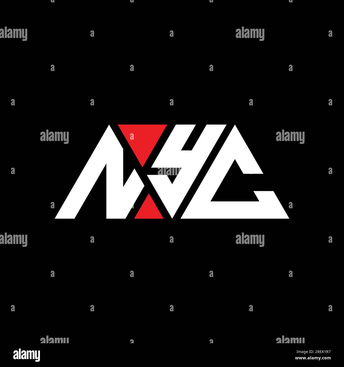 NYC triangle letter logo design with triangle shape. NYC triangle logo ...