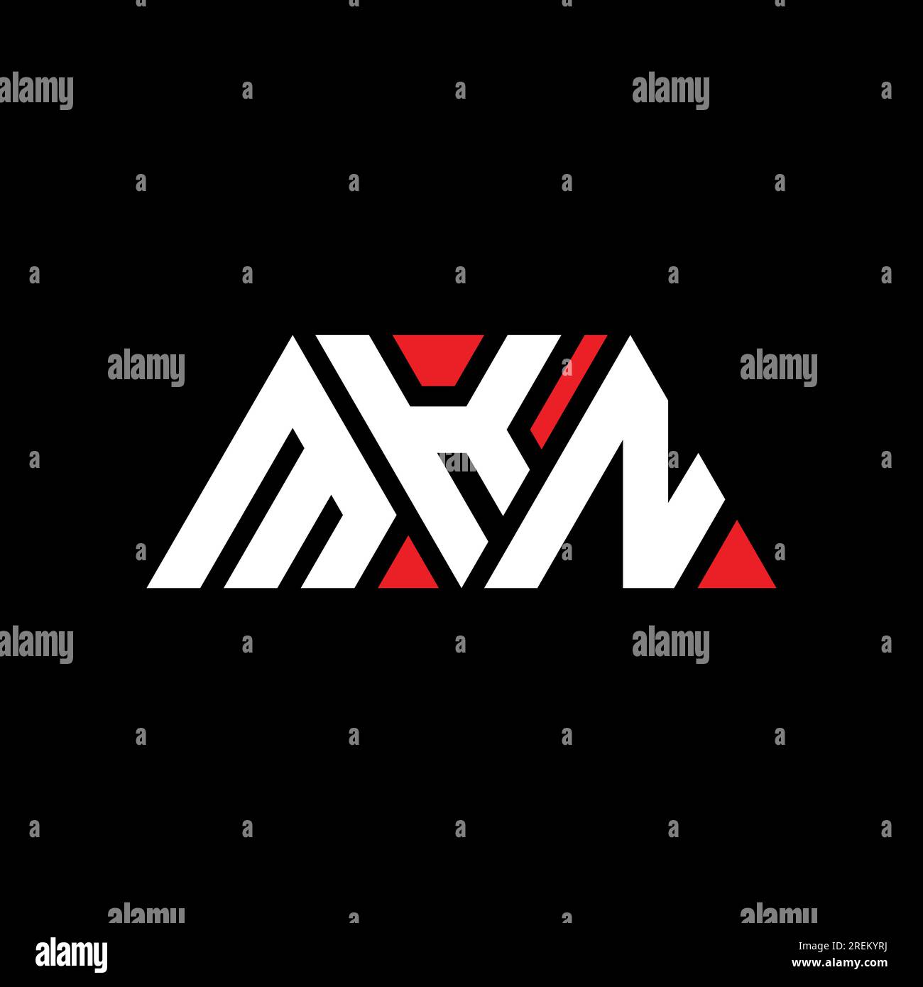 MKN triangle letter logo design with triangle shape. MKN triangle logo ...