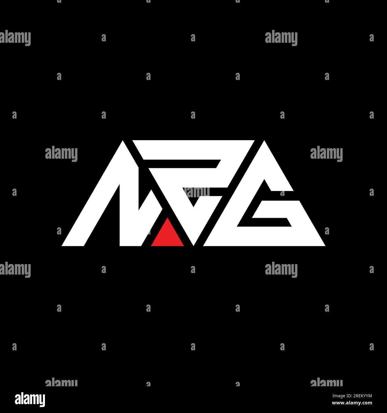 NZG triangle letter logo design with triangle shape. NZG triangle logo ...
