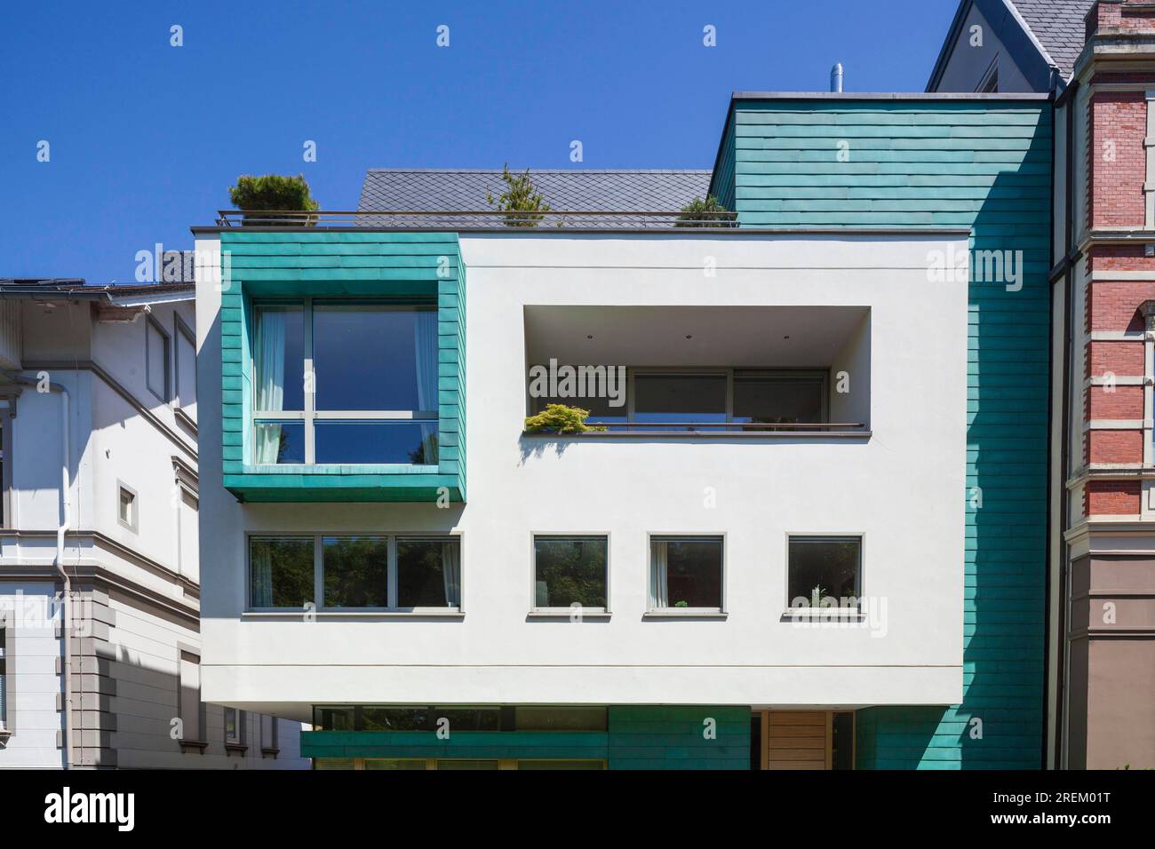 Modern residence house, multi-family house, residential building, Stade ...