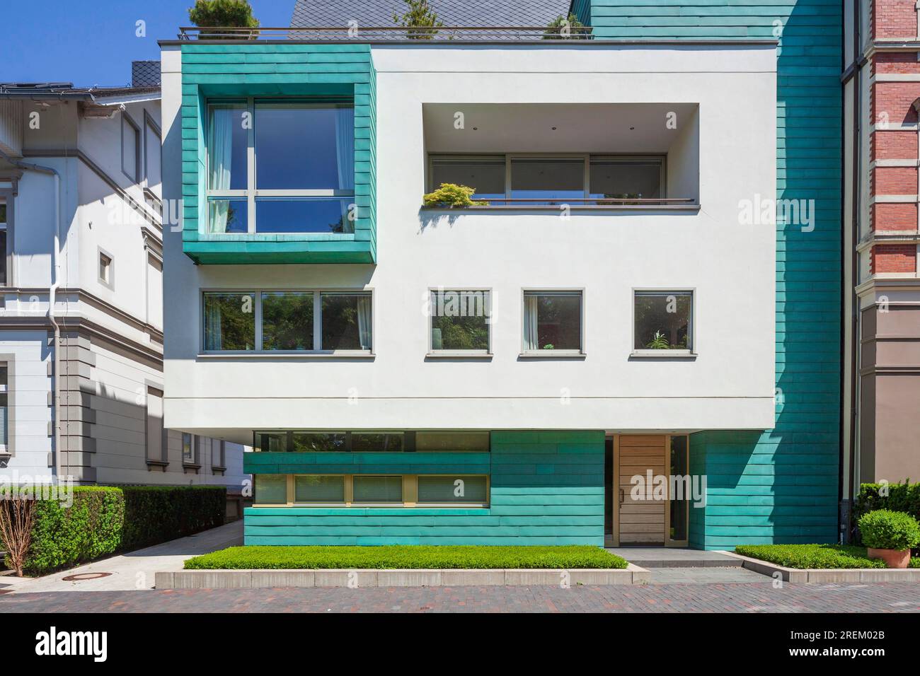 Modern residence house, multi-family house, residential building, Stade ...