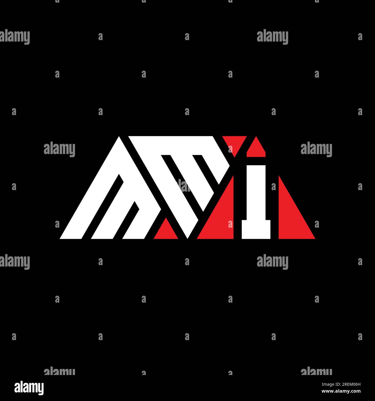 MMI triangle letter logo design with triangle shape. MMI triangle logo ...